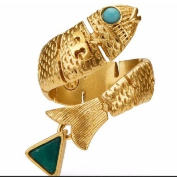 Tory Burch | Jewelry | Tory Burch Fish Style Logo Signature Ring | Poshmark